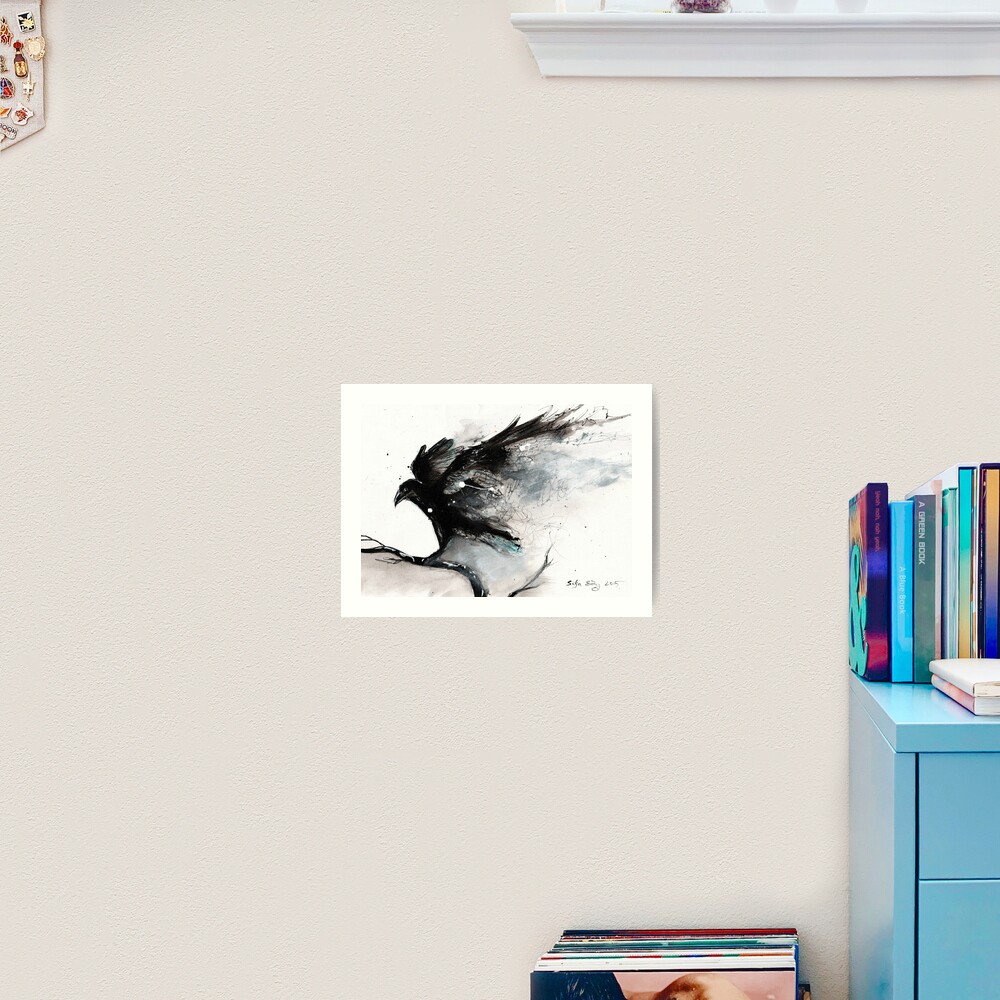 "Abstract raven ink art" Art Print for Sale by siljaerg | Redbubble