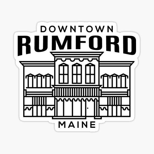 "Downtown Rumford ME" Sticker for Sale by HalpinDesign | Redbubble