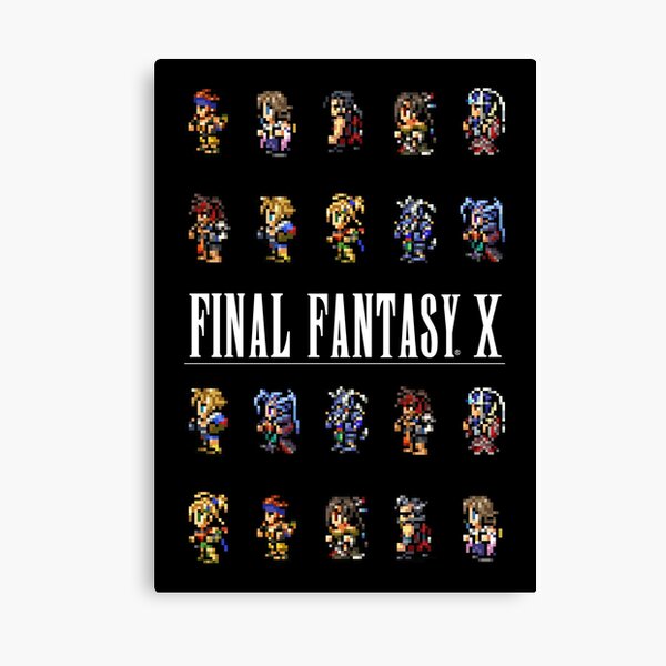 "Final Fantasy X 10 - Sprites Pixel Art" Canvas Print by ZeWiss | Redbubble