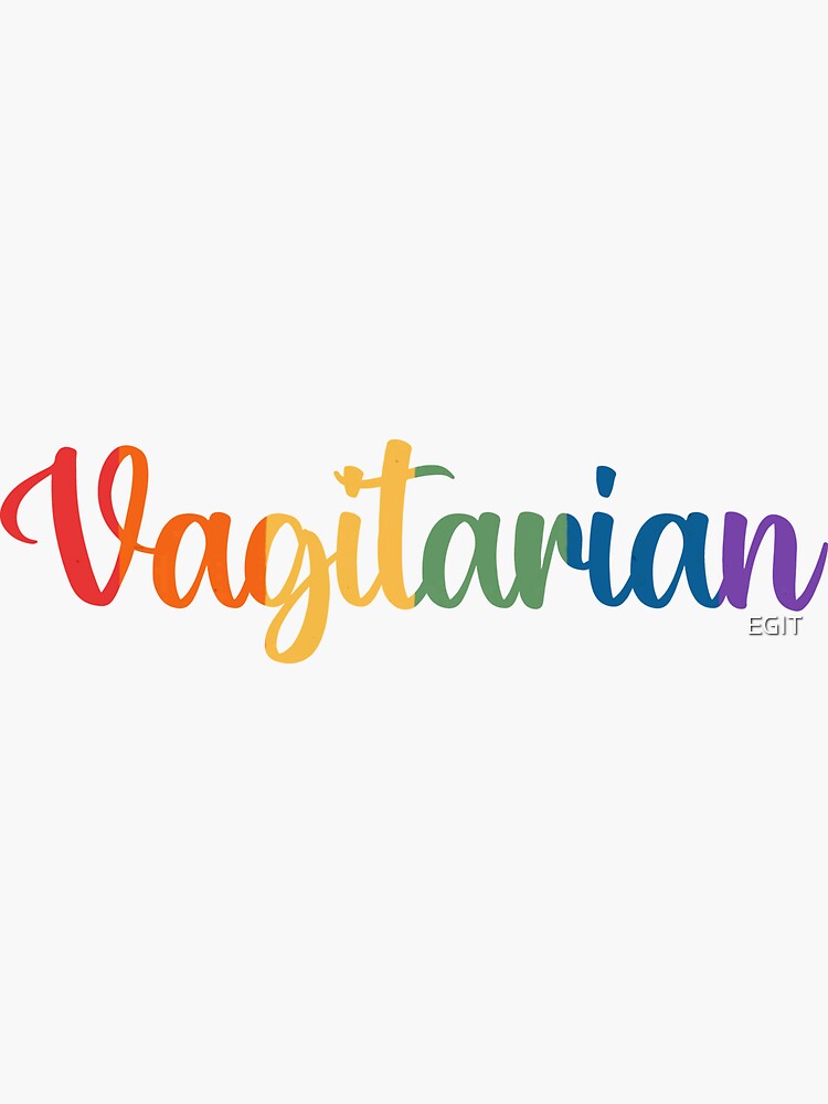 "vagitarian lgbt" Sticker for Sale by EGIT | Redbubble