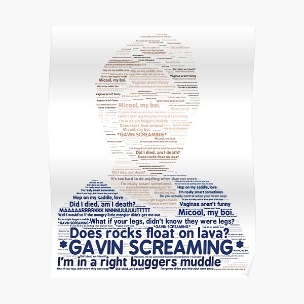 "Gavin Free Typography" Poster for Sale by Chloecannotfly | Redbubble