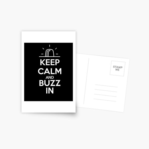 "Keep Calm and Buzz In Design for Quiz Bowl" Postcard for Sale by ...