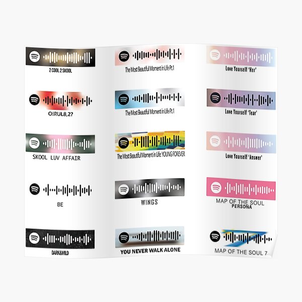 "BTS Albums Code" Poster by TheQueuingLife | Redbubble