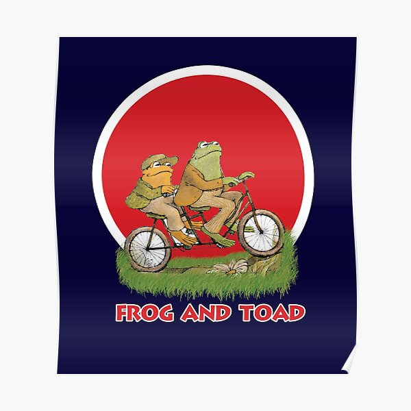 "frog and toad on the bike in Red Circle" Poster for Sale by ...