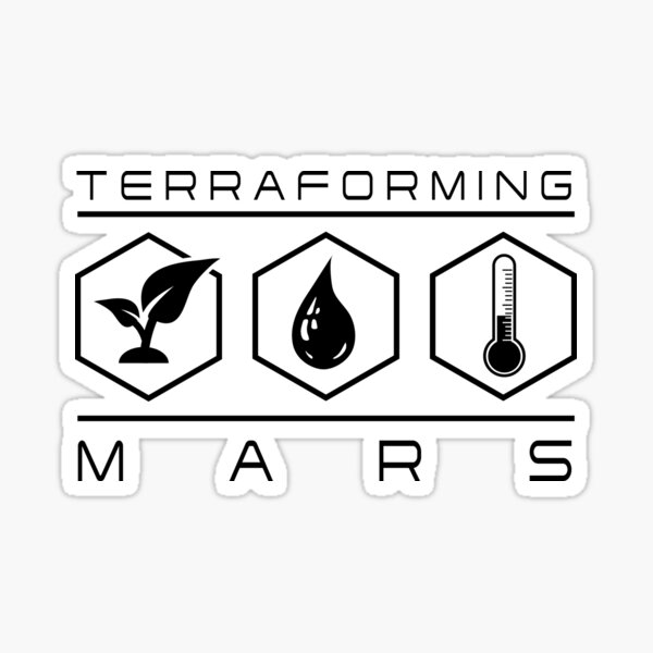 "Terraforming Mars - Icon Outline" Sticker for Sale by MicahBurke ...