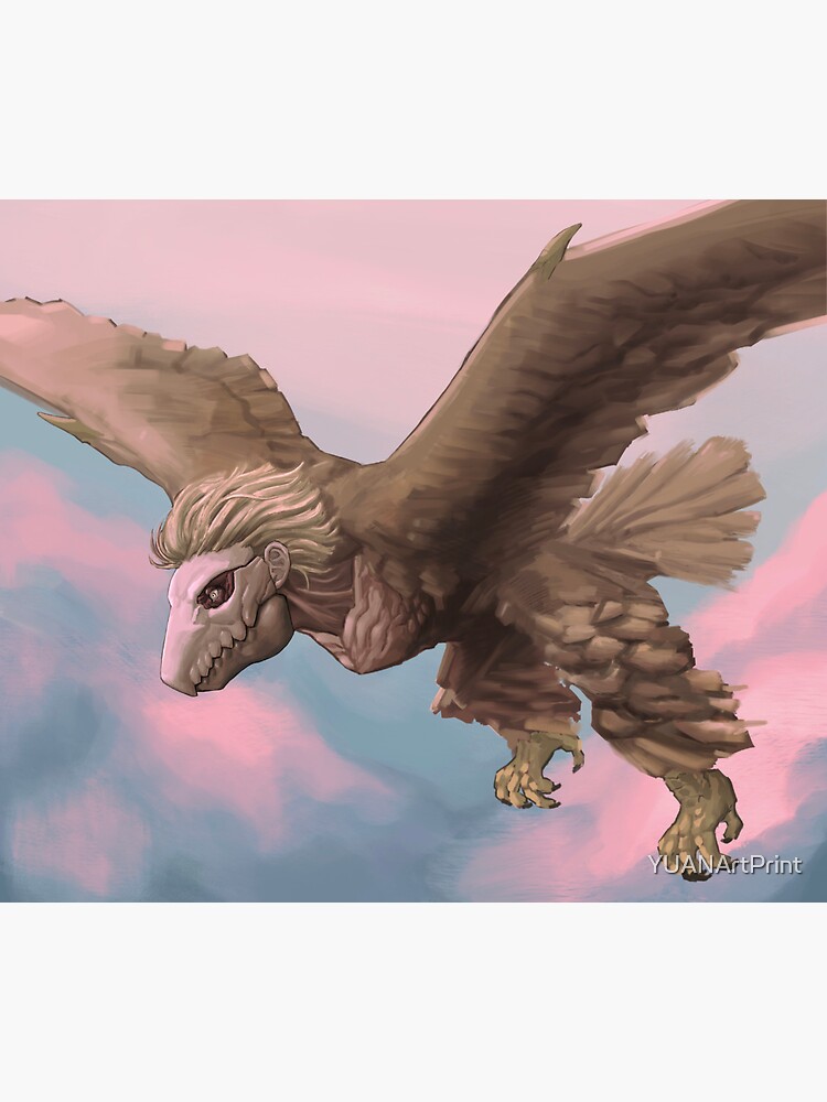 "Falco Jaw Titan" Sticker for Sale by YUANArtPrint | Redbubble