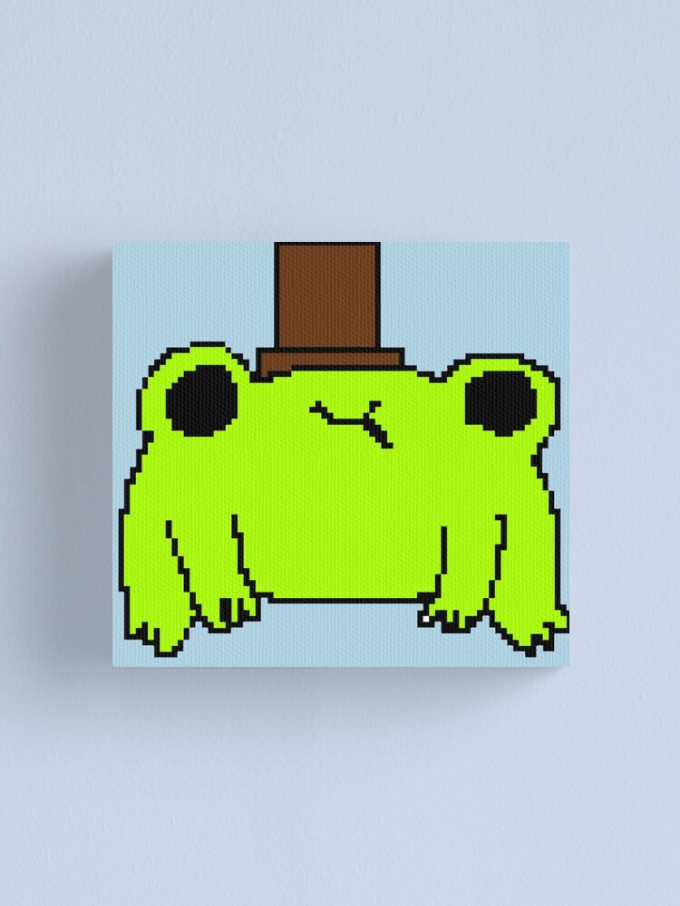 Lienzo «rana de pixel art en un sombrero de copa» de colorfulcahoots ...