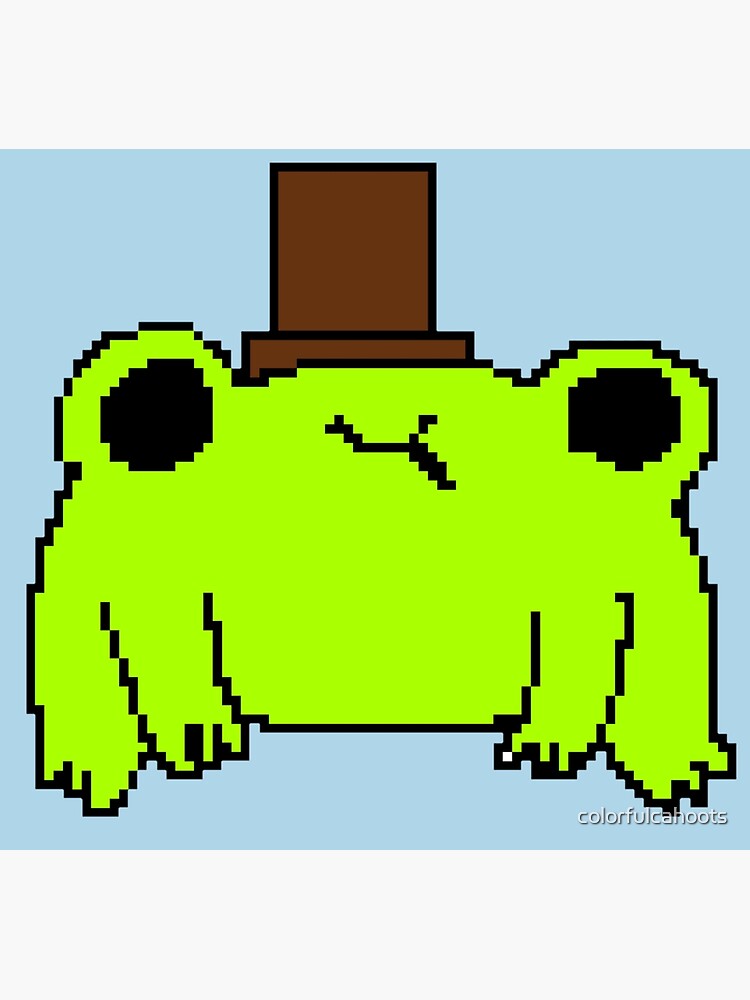 Póster «rana de pixel art en un sombrero de copa» de colorfulcahoots ...