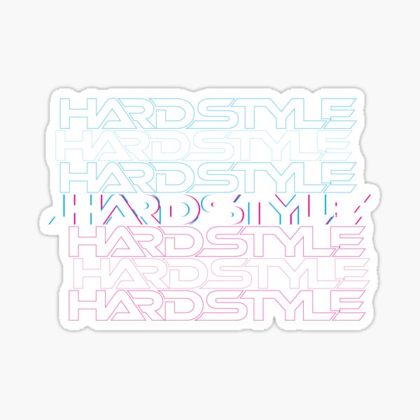 "Hardstyle 3D " Sticker for Sale by kinkpen | Redbubble