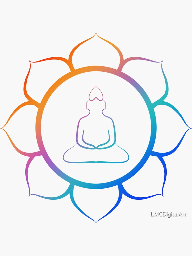 "Gradient Buddhist Symbol" Sticker by LMCDigitalArt | Redbubble