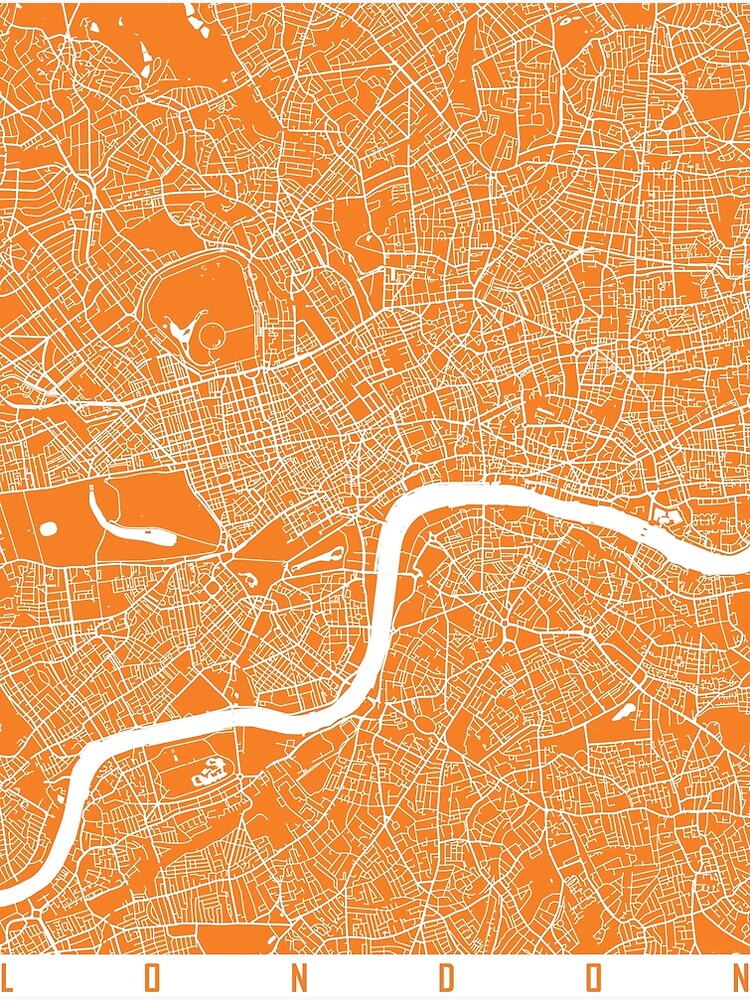 "London map orange" Poster for Sale by mapsart | Redbubble