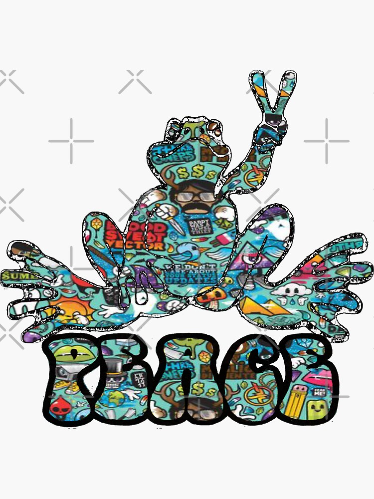 Pegatina «Dibujos De Dibujos Animados Rana De La Paz» de natnat7w ...