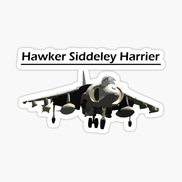 "Hawker Siddeley Harrier Aircraft" Sticker for Sale by AeroAstro ...