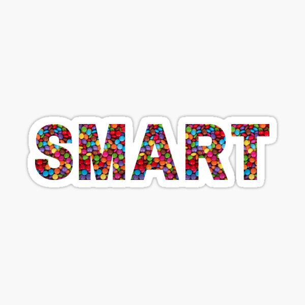 "Word Smart with Smarties" Sticker for Sale by mariejosee22 | Redbubble