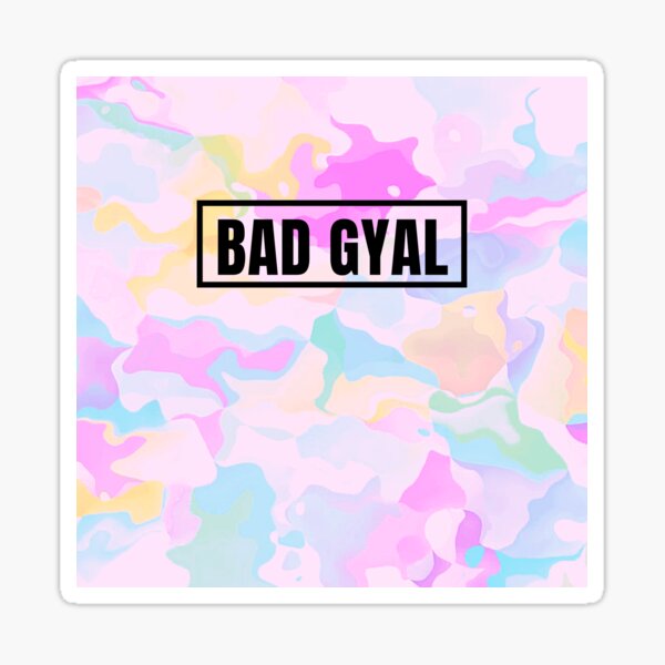 "Splash of Culture Bad Gyal Line" Sticker for Sale by CaribbeanCrew ...