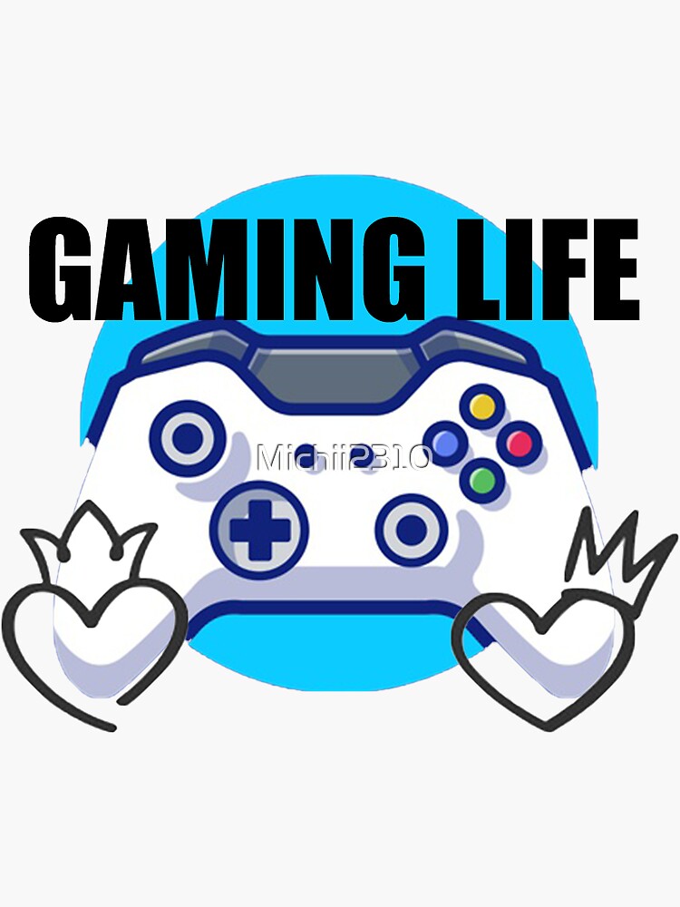 "Gaming Life" Sticker for Sale by Michii2310 | Redbubble