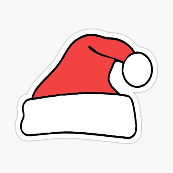 "Santa hat " Sticker for Sale by Ashnichole16 | Redbubble