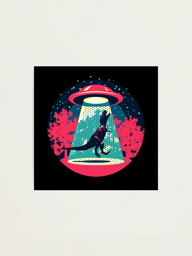 "Beware UFO, T. Rex / Red" Photographic Print for Sale by yulia-rb ...