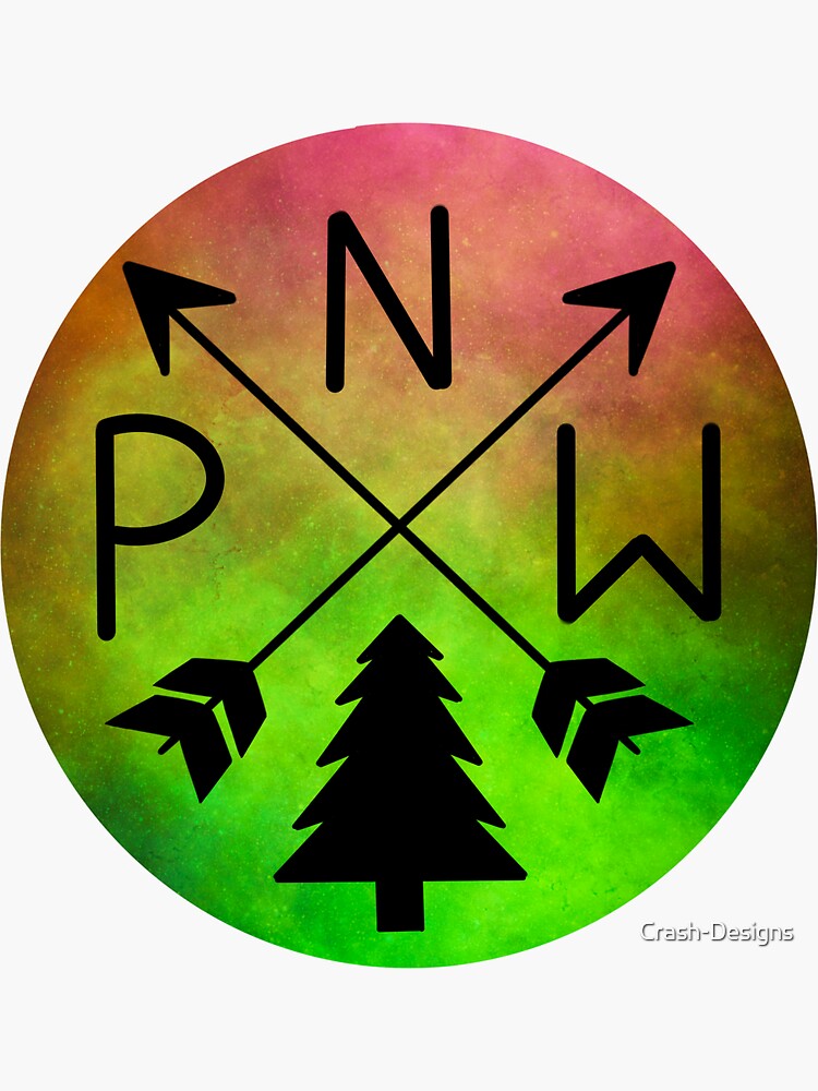 "PNW " Sticker by Crash-Designs | Redbubble