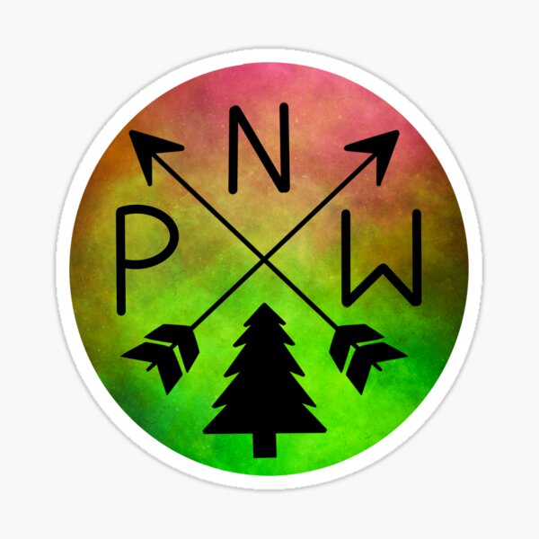 "PNW " Sticker by Crash-Designs | Redbubble