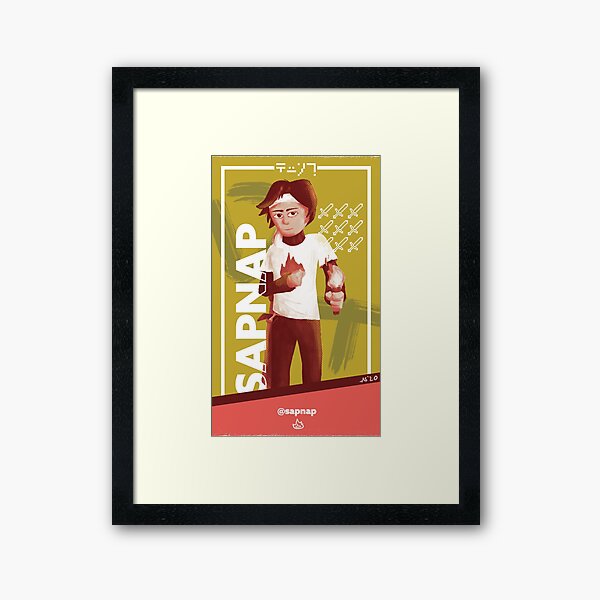 "Sapnap Character Banner" Framed Art Print for Sale by designsbyaidan ...
