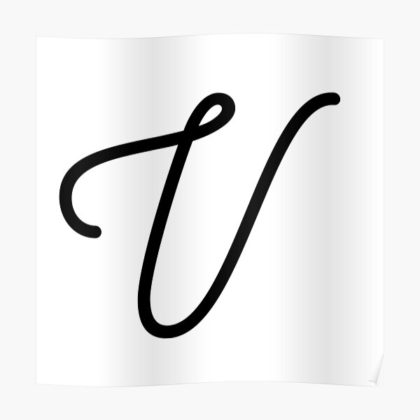"Cursive V" Poster by Jose234 | Redbubble