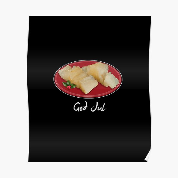 "Merry Christmas God Jul Minnesota Lutefisk Holiday Dinner" Poster for ...