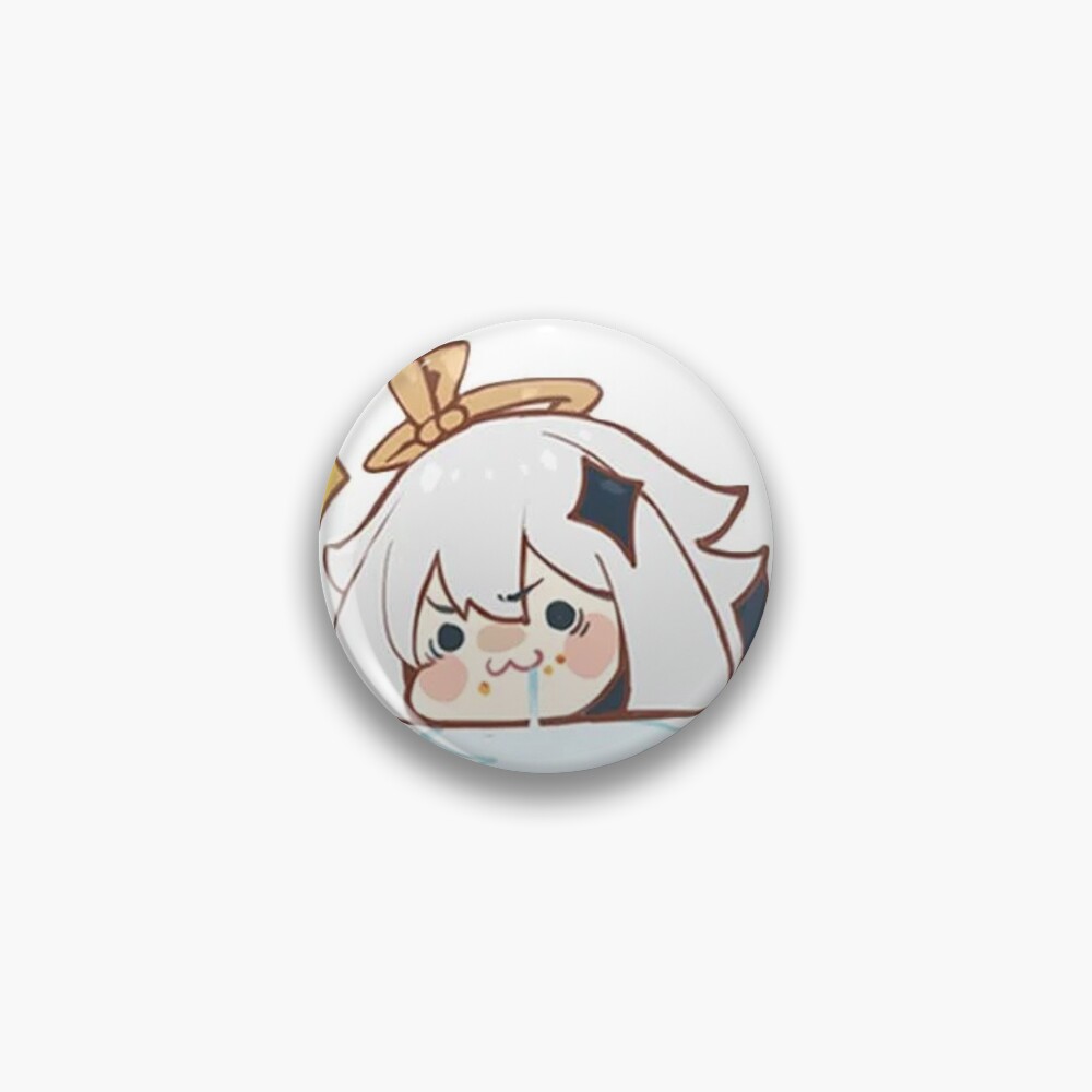 "Genshin Impact Paimon Sticker" Pin for Sale by GodKingRance | Redbubble