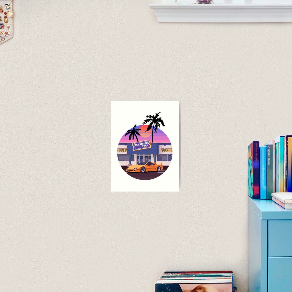 "Vaporwave retro yellow ferrari f40 Pixel Art" Art Print by pixlbanana ...