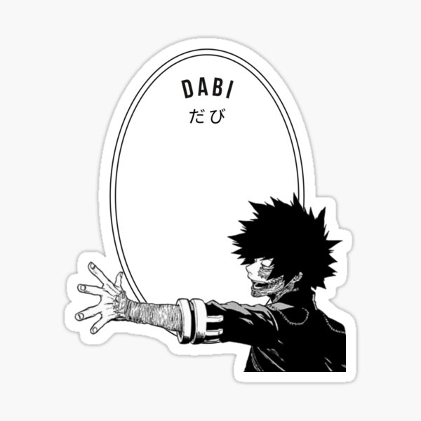"My Hero Academia Dabi Manga Print" Sticker by cloudyprints | Redbubble