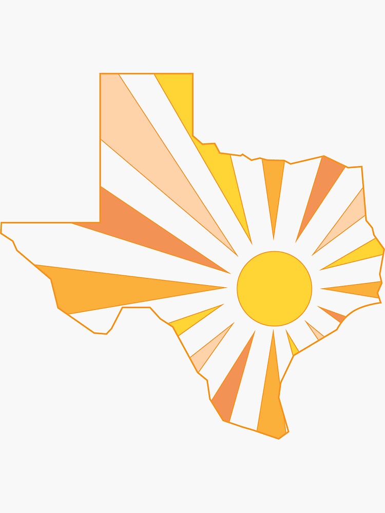 "Texas Sun" Sticker by lillyghagen | Redbubble