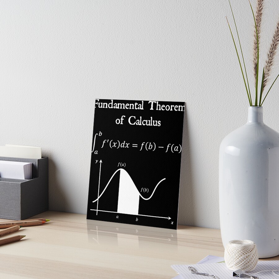 "Fundamental Theorem of Calculus Vintage Math Physics Design White on ...