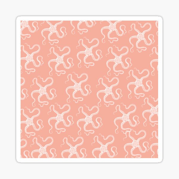 "spiny brittle starfish aloha print ocean hawaii pattern light pink and ...