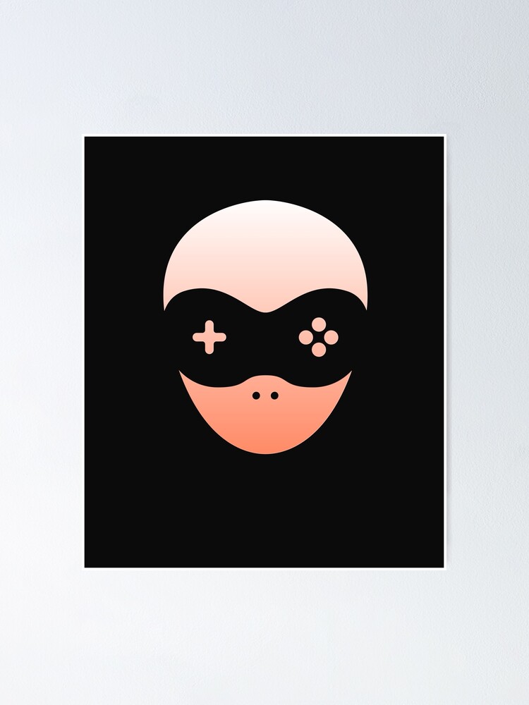 "Red gamer mask" Poster by AlbertoC10 | Redbubble