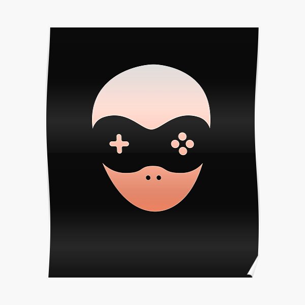"Red gamer mask" Poster by AlbertoC10 | Redbubble