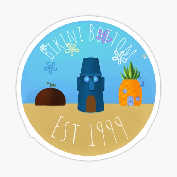 "Bikini Bottom Est. 1999" Sticker by BigMakFM | Redbubble