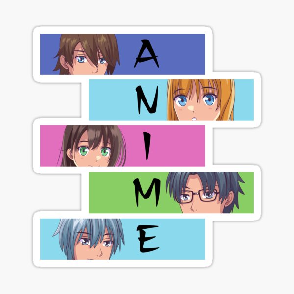 "Anime colorful drawing Manga art" Sticker for Sale by spezoinks ...