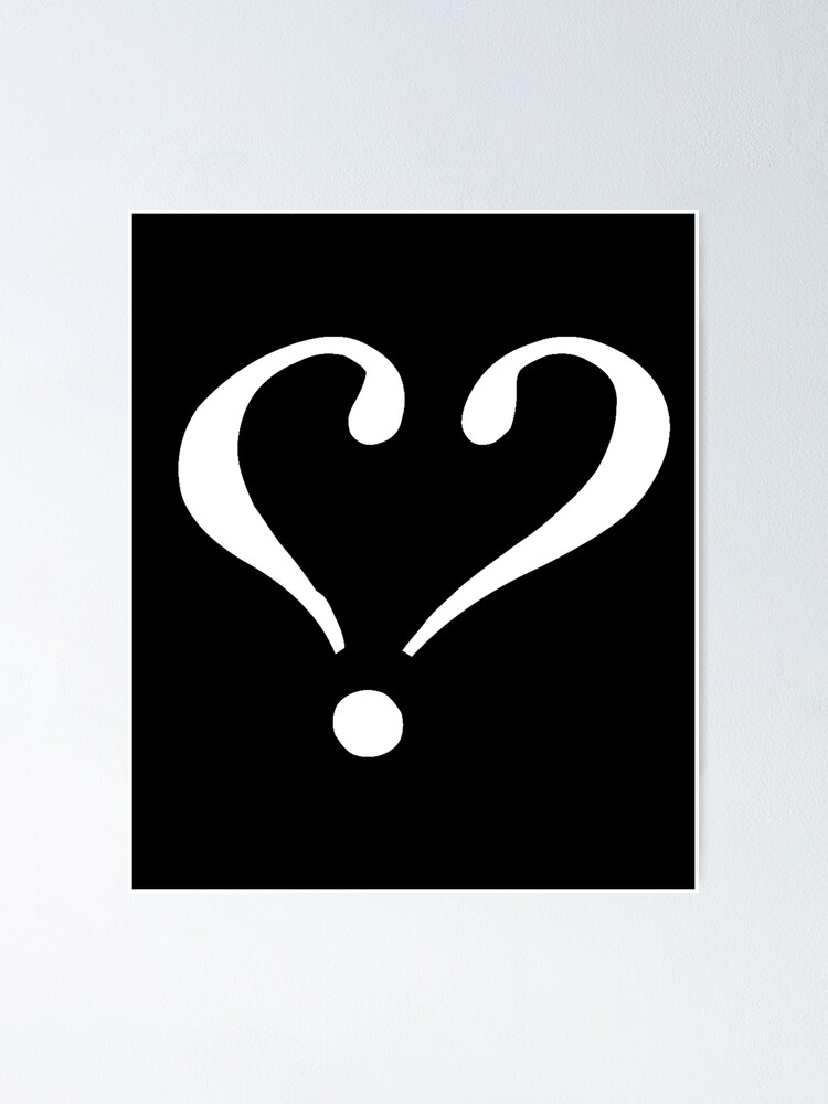 "Point d'amour - Love Point (White) Punctuation Mark" Poster by charqui ...