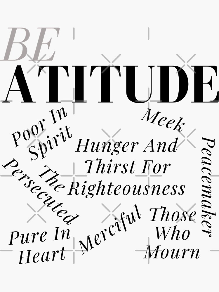 "The Beatitudes From Jesus" Sticker for Sale by krisvdesigns | Redbubble