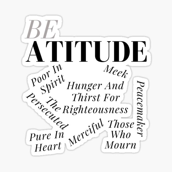 "The Beatitudes From Jesus" Sticker for Sale by krisvdesigns | Redbubble