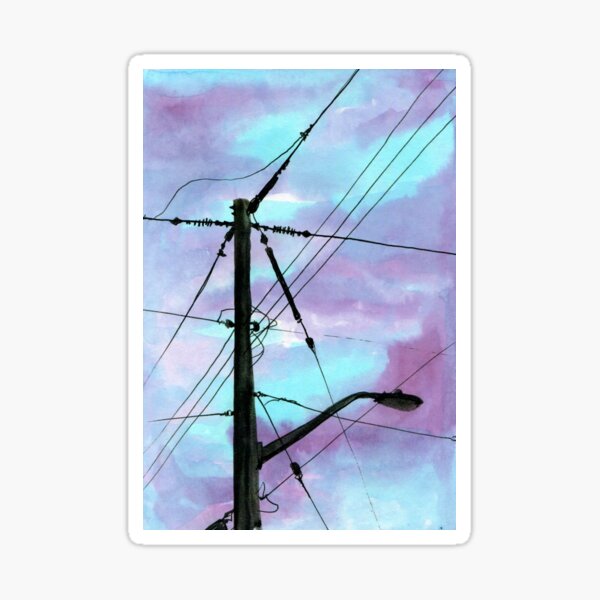 "powerline study" Sticker for Sale by seasunstudio | Redbubble
