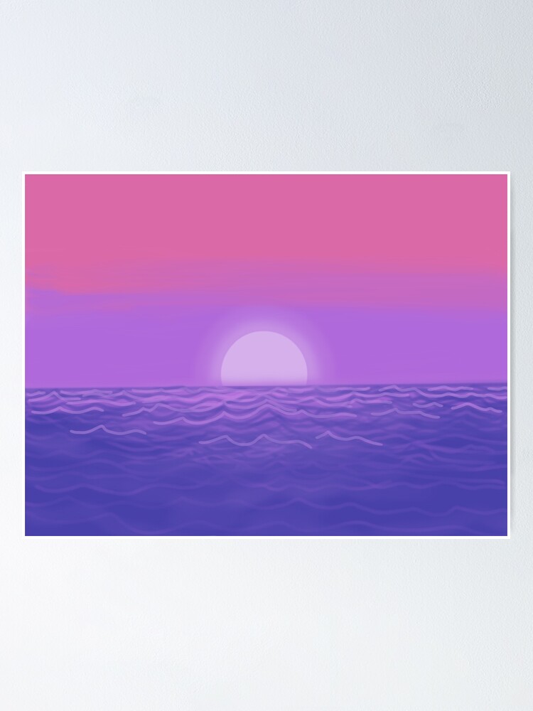 "Bi Pride Sunset Landscape" Poster for Sale by izzychar | Redbubble