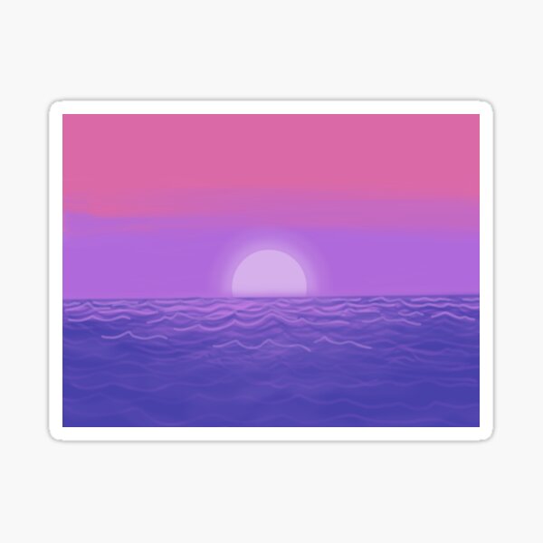 "Bi Pride Sunset Landscape" Sticker for Sale by izzychar | Redbubble
