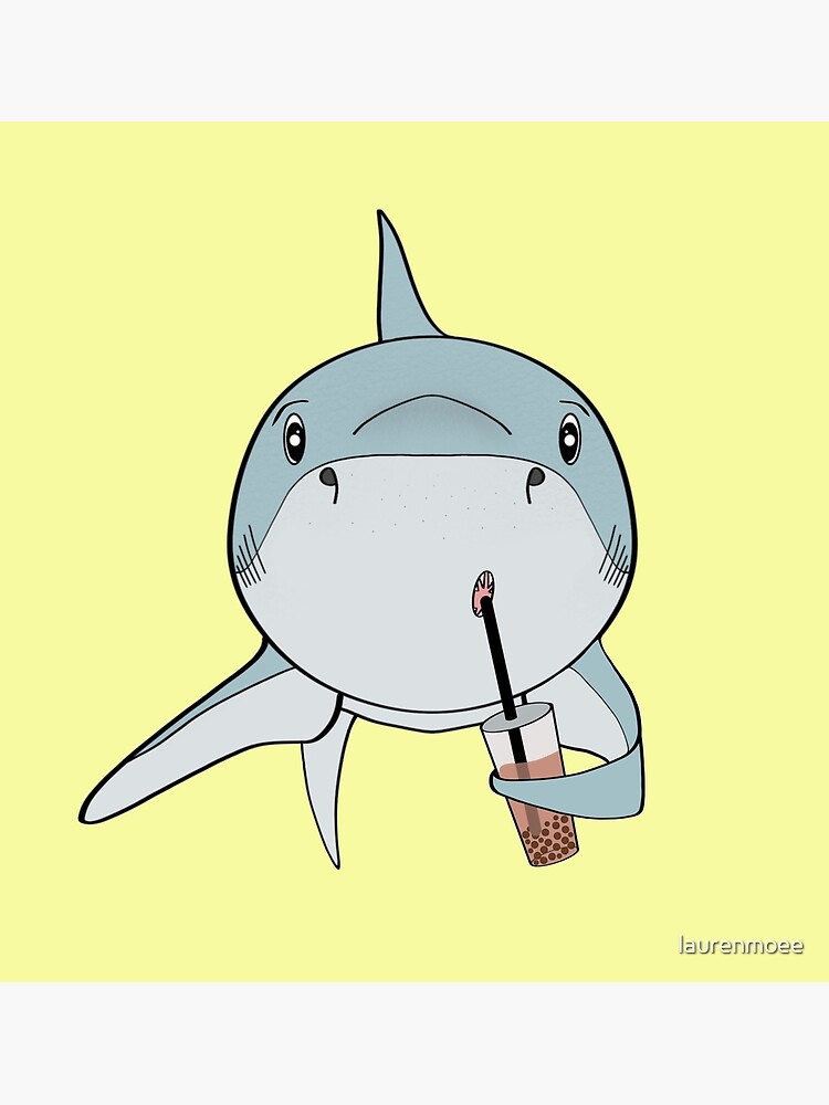 "Boba Shark" Poster for Sale by laurenmoee | Redbubble