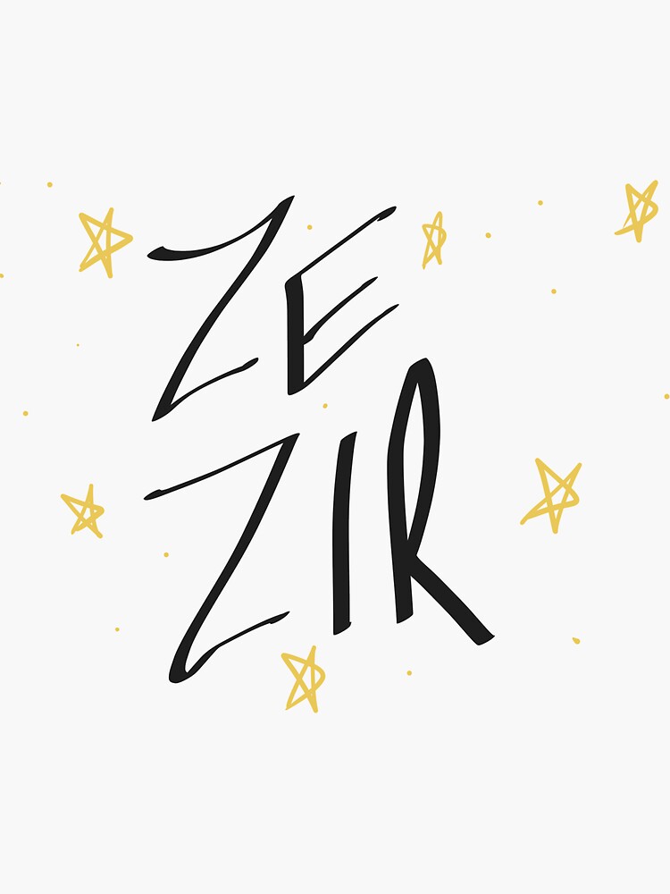 "Ze/Zir pronouns" Sticker for Sale by ThatsAnders | Redbubble