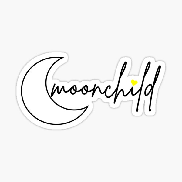 "Moonchild | Black" Sticker for Sale by rsty11 | Redbubble