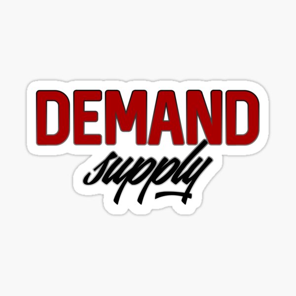 "Demand Supply Logo" Sticker by MemfoBrand | Redbubble