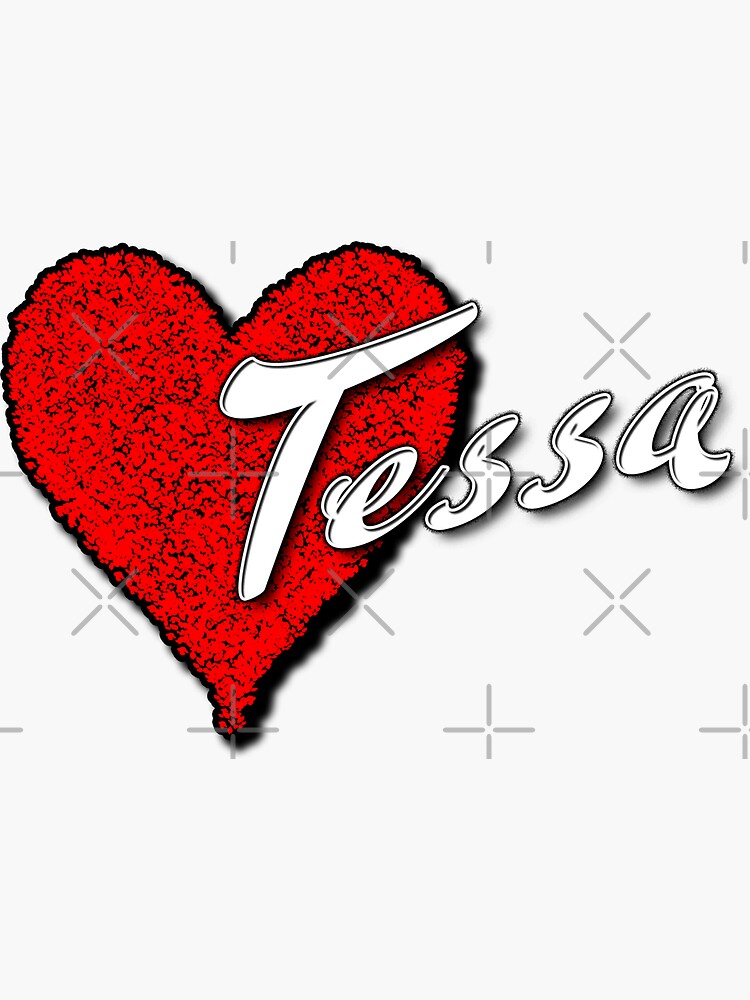 "Tessa - Name Heart Series" Sticker for Sale by GTL-Enterprises | Redbubble