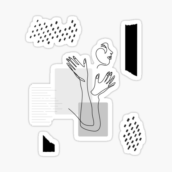 "Invisible Woman Line Art" Sticker for Sale by Nee-Lahn | Redbubble