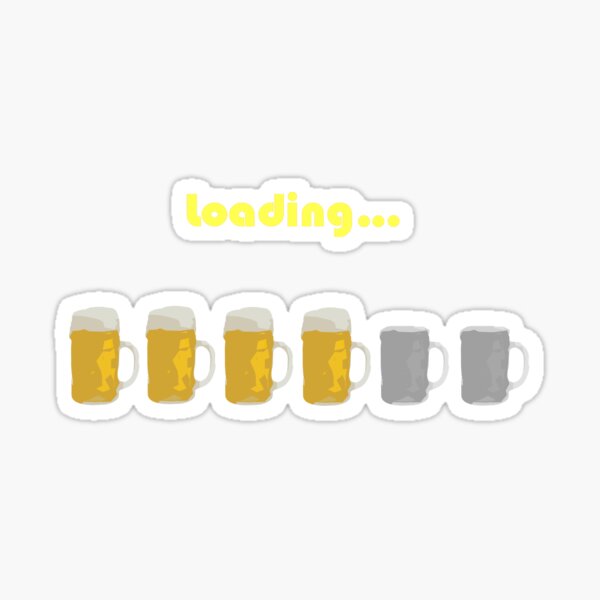 "Loading..." Sticker for Sale by herbertshin | Redbubble